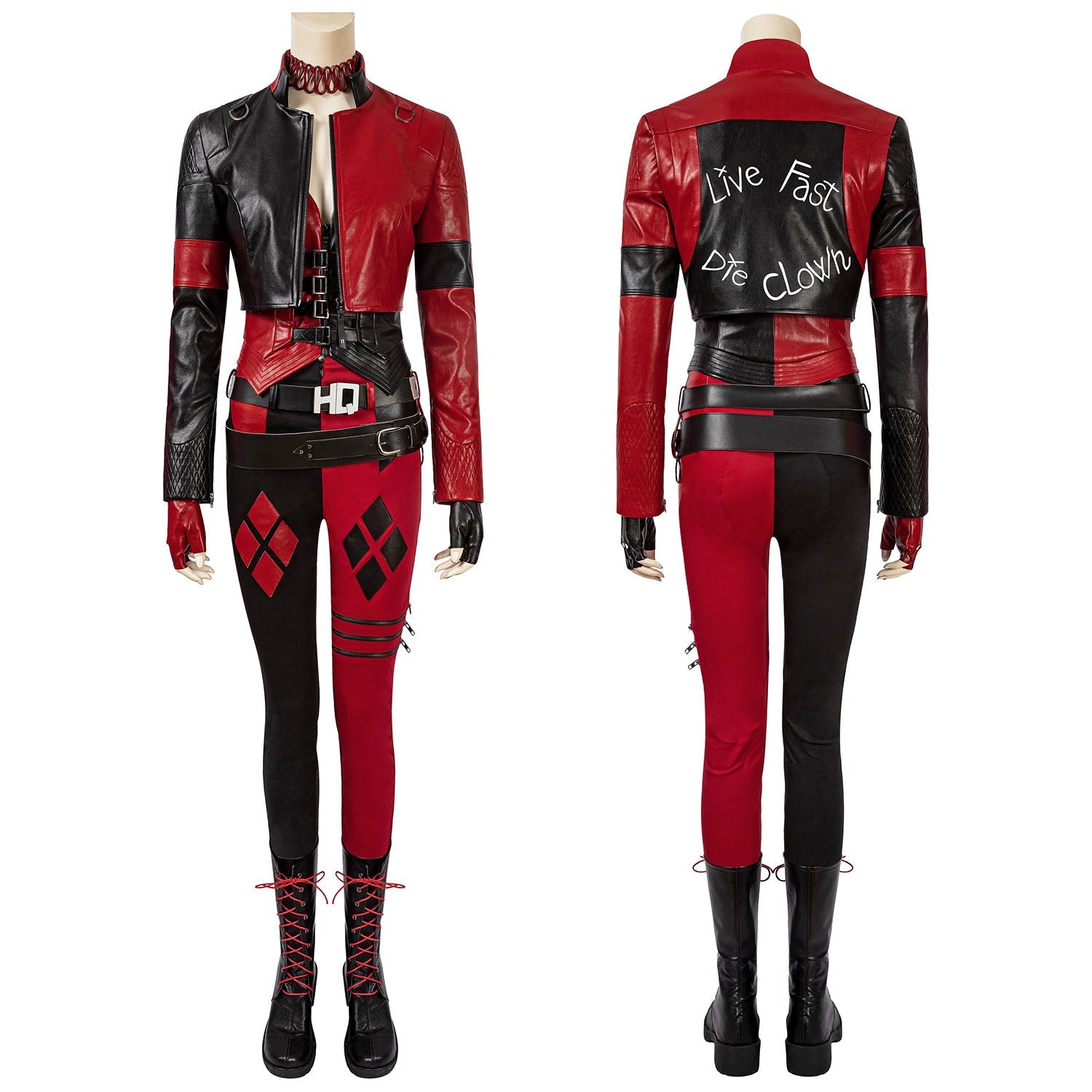 The Suicide Squad 2 Harley Quinn Fight Suit Leather Cosplay Costumes ...